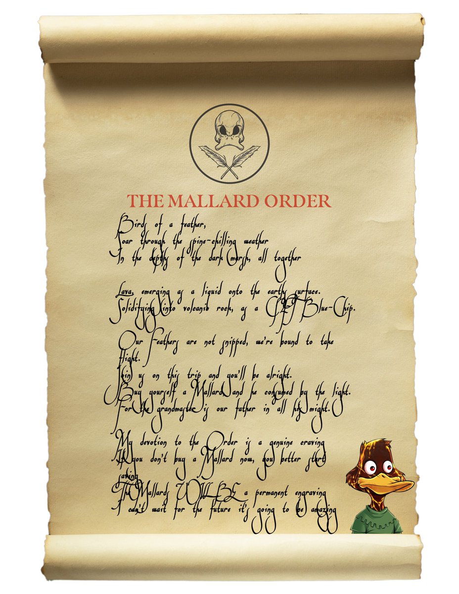 The Mallard Order on Twitter: "RT @TheCryptoAL: Buy a Mallard now, let ...