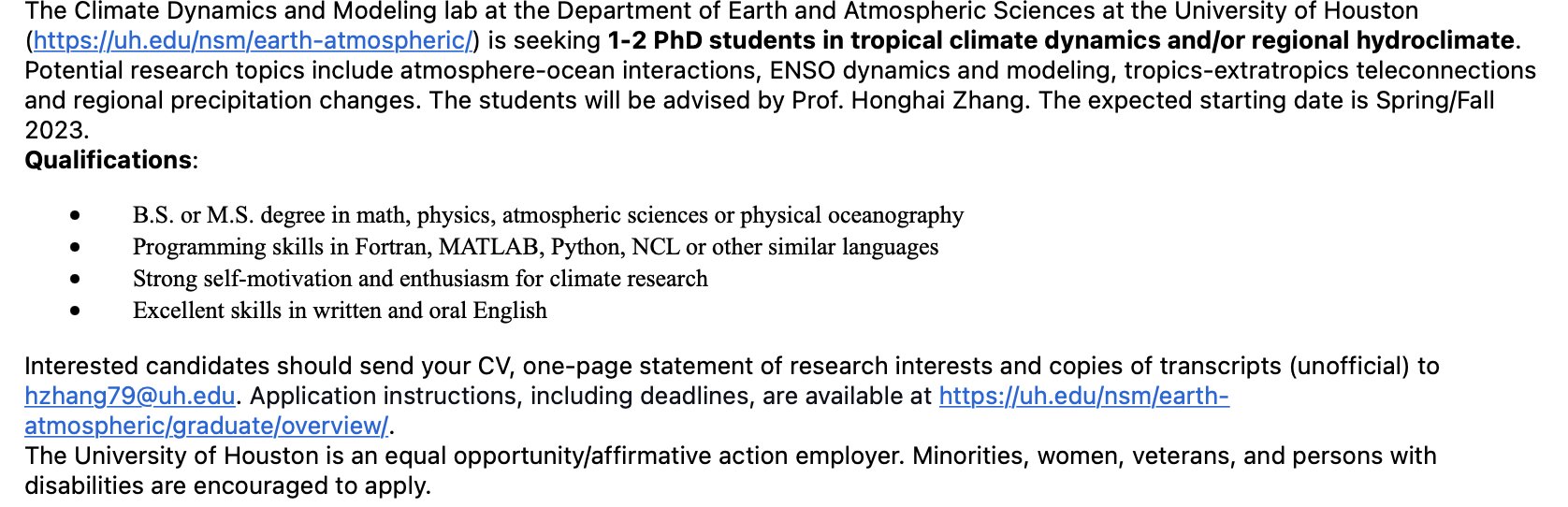 Research Positions in Earth/Environmental Sciences on Twitter: "1-2 #PhD positions on tropical ...
