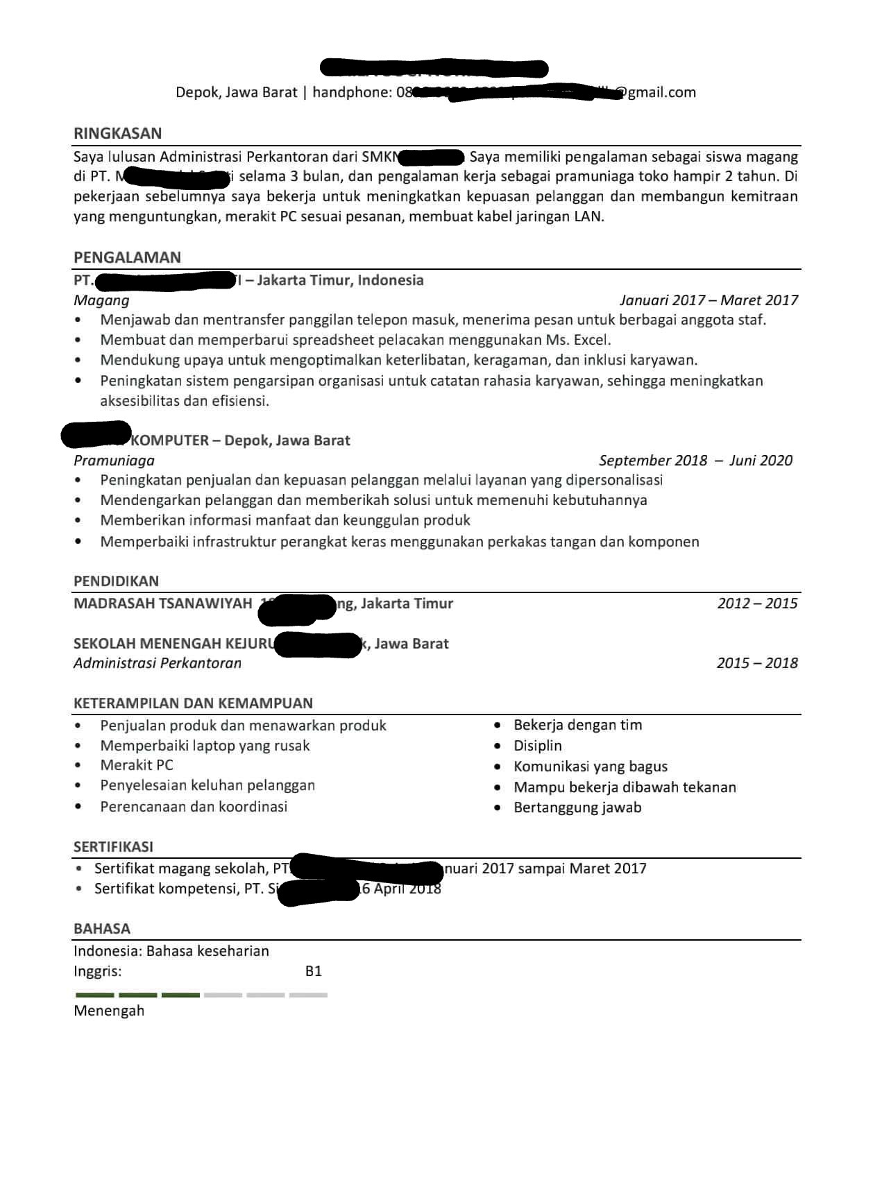 Baca Rules (bit.ly/worksfess) on Twitter: "work! CW // nganggur Aku udh nganggur selama 2thn. cv ...