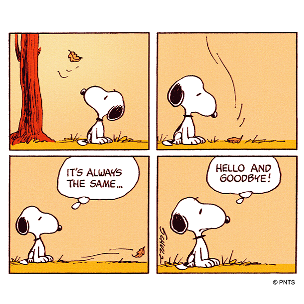 あんみつ on Twitter: "RT @Snoopy: Goodbye summer, hello fall! # ...