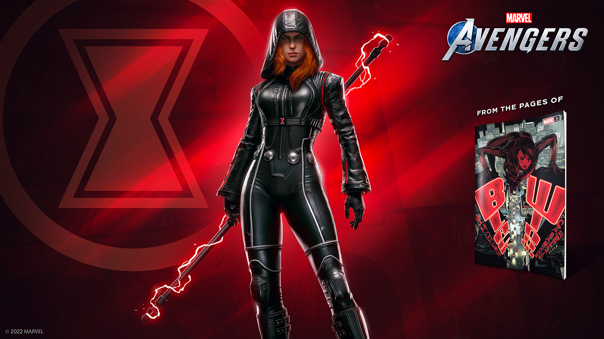 Ultimate Avengers Black Widow Red Dress