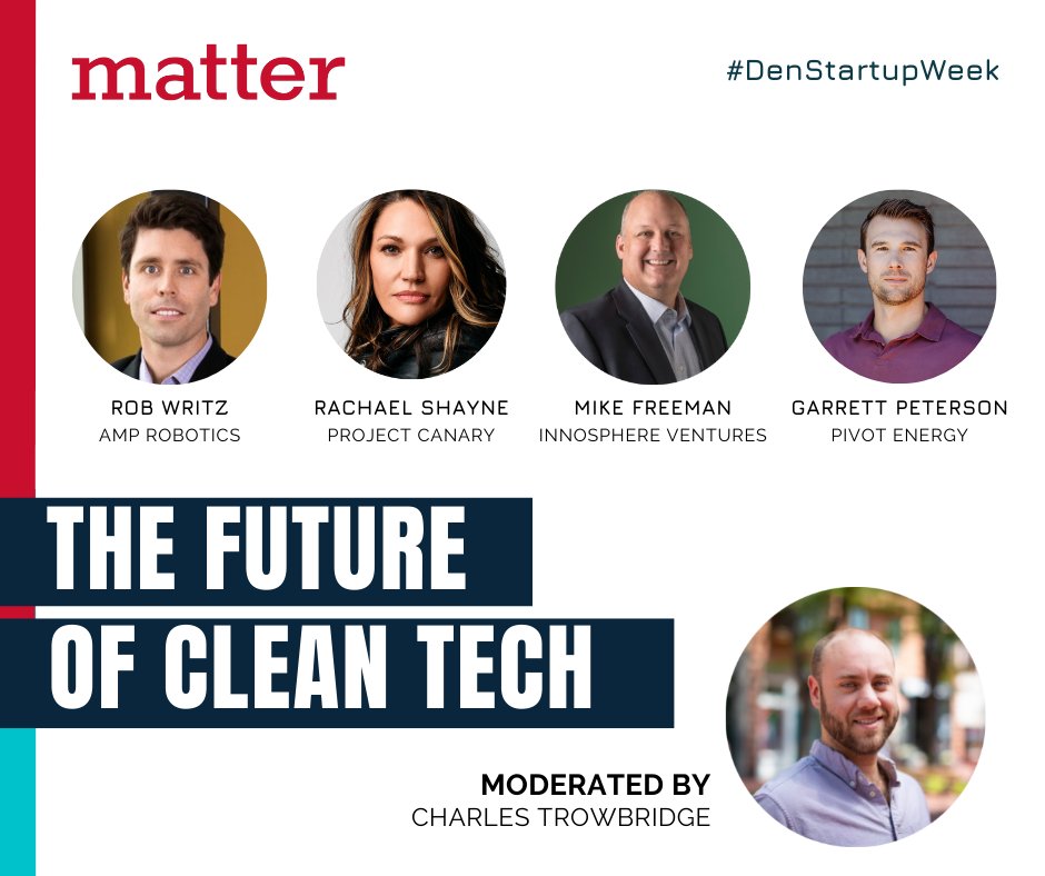 Matter on Twitter: "Today, Matter is sponsoring a @DENStartupWeek panel at 10:30AM MT. Attend ...
