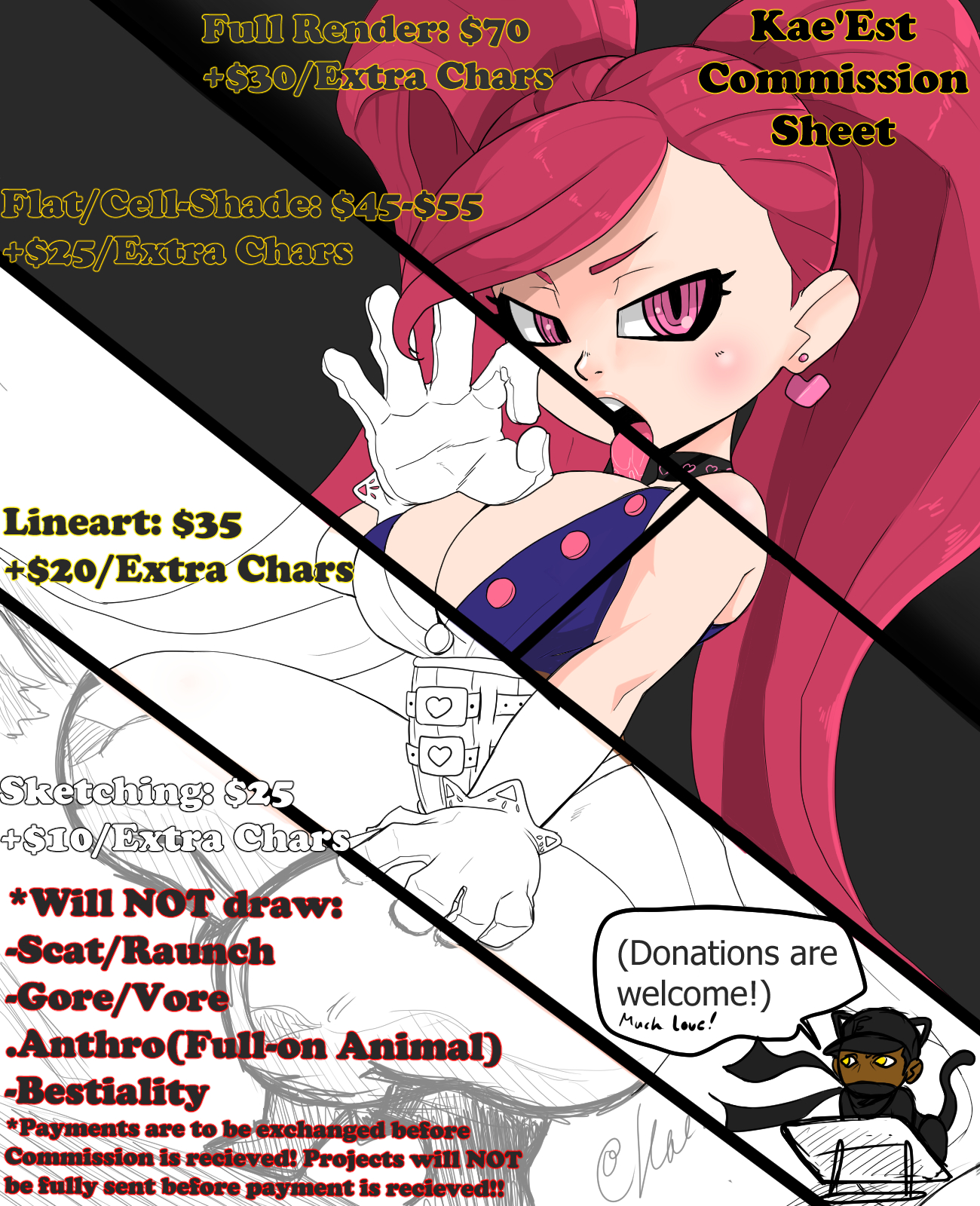 Kæ'Est the Immoral on Twitter: "UPDATED COMMISSION SHEET! Only taking 5 at a time! Come get em ...