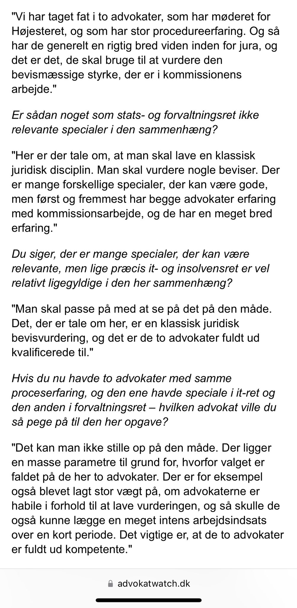 Lasse Jacobsen on Twitter: "Advokaterne dengang blev udpeget af Advokatrådet og havde hverken ...