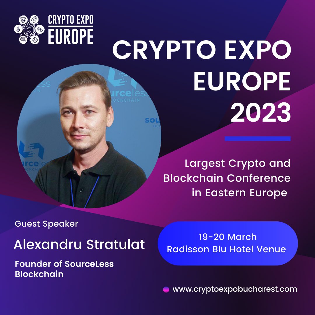 CryptoExpoEurope on Twitter: "🗣️ Meet #CryptoExpoEurope's speakers: Founder of Sourceless ...