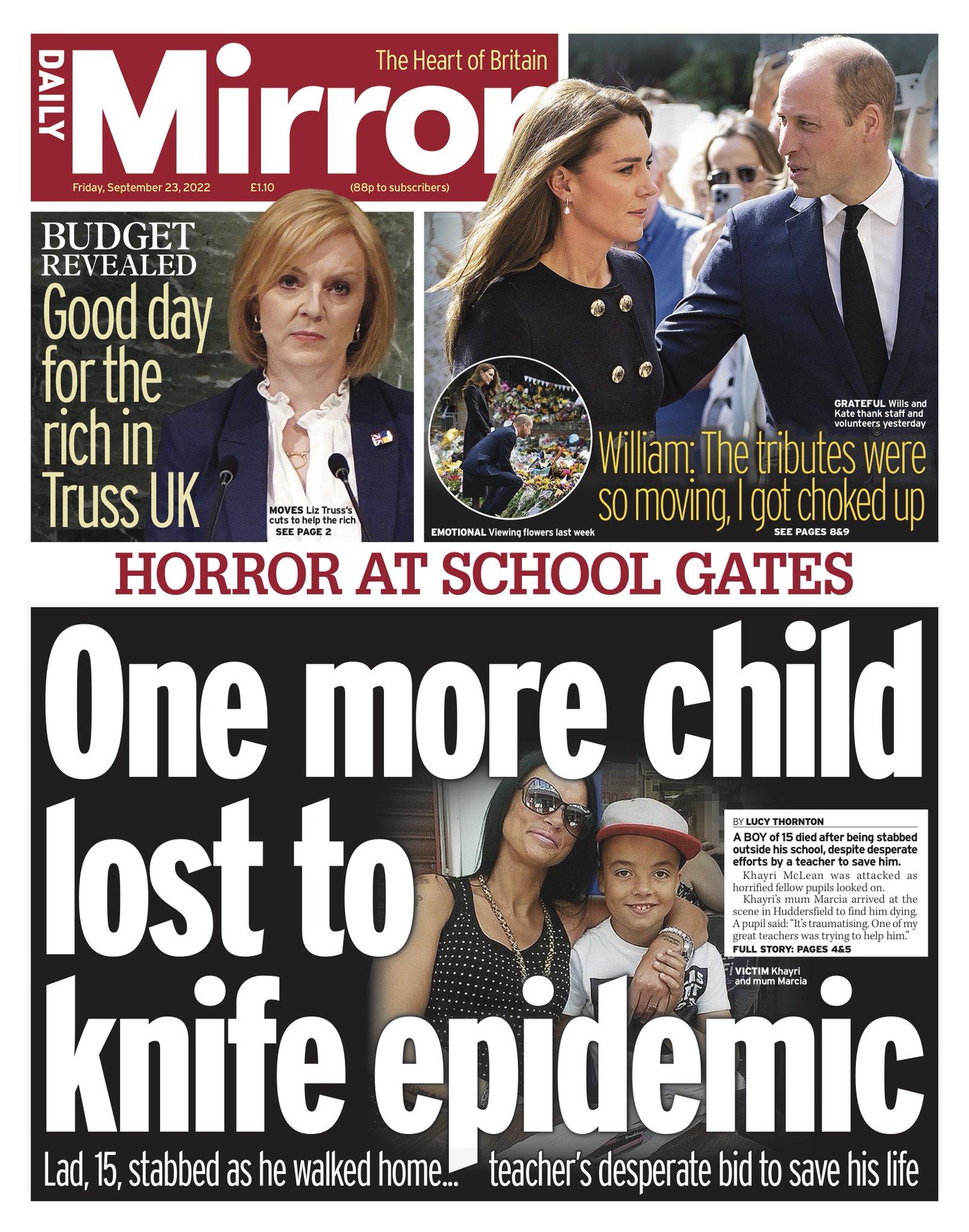 The Mirror on Twitter: "Friday's front page: One more child lost to knife epidemic. https://t.co ...