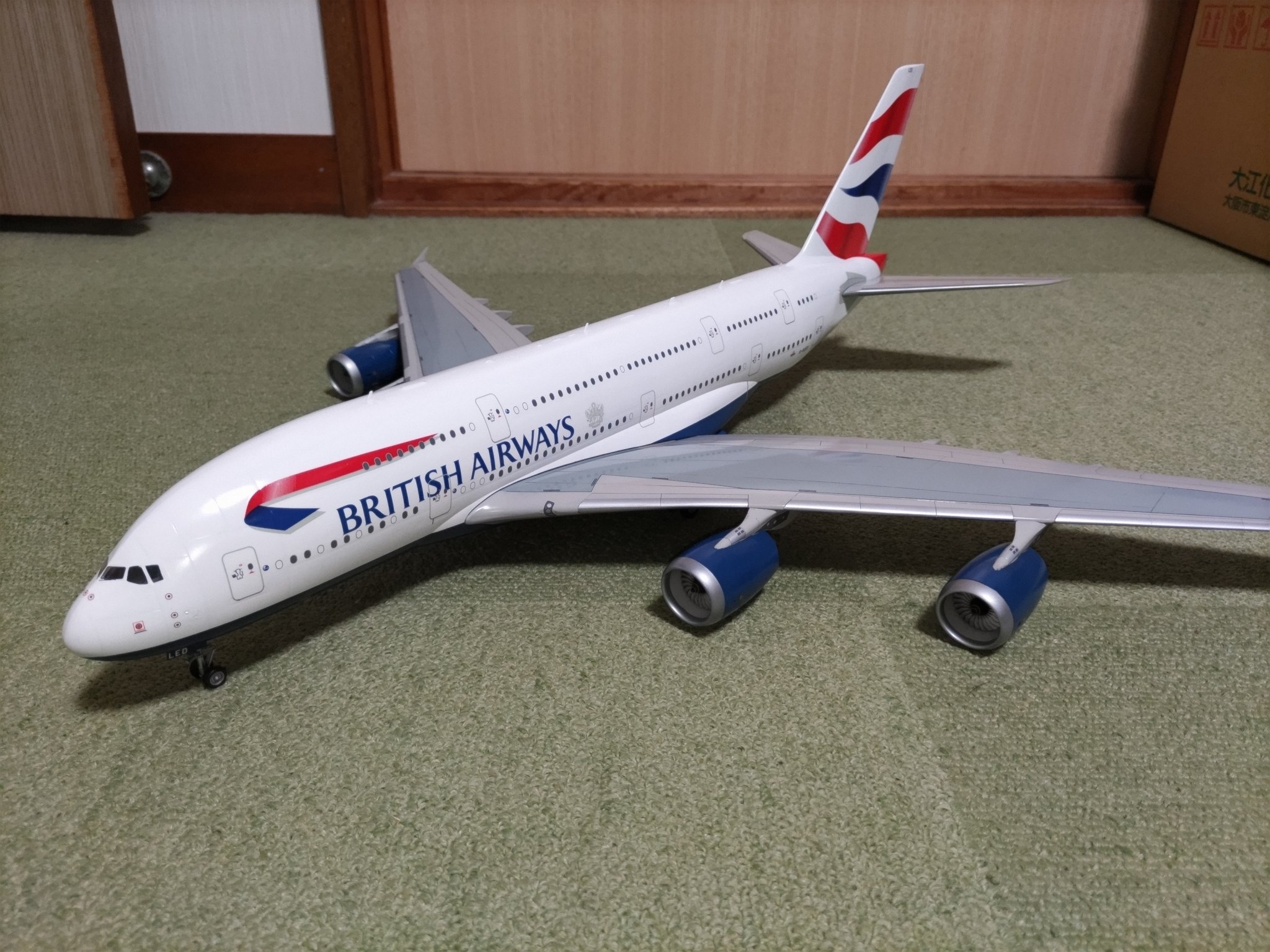 はくたか489 on Twitter: "Revell 1/144 AIRBUS A380-800 BRITISH AIRWAYS 完成です。今まで作ったプラモで1番デカいです🤭 #旅客機 ...