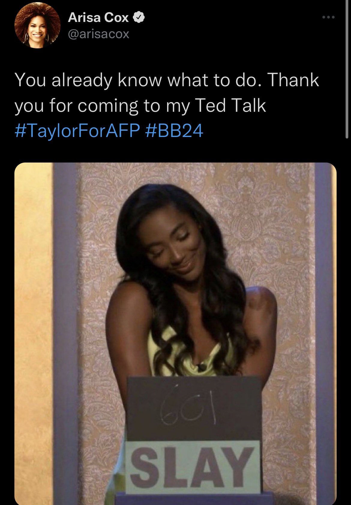 bibi #TaylorForAFP on Twitter: "ANOTHER ONE THANK YOU #BB24 https://t.co/8kuhATof5W" / Twitter