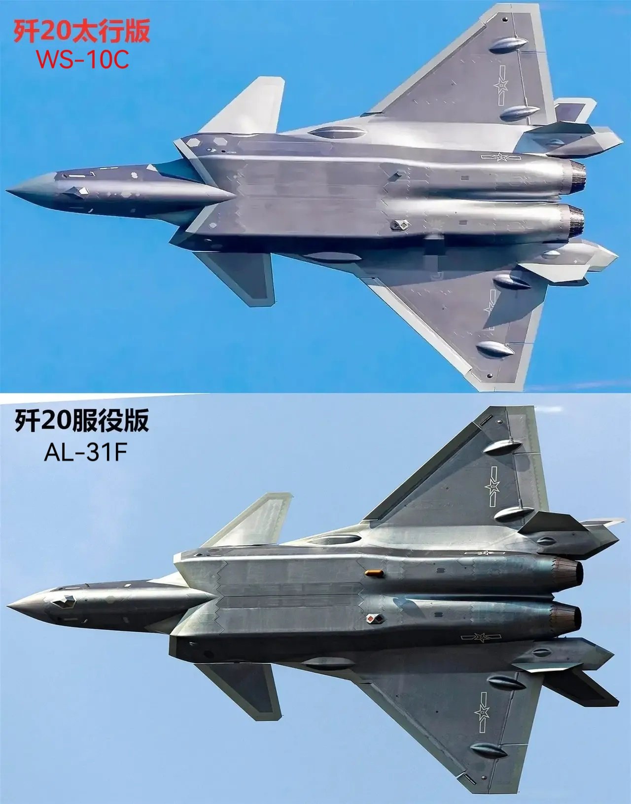 彩云香江 on Twitter: "Engines comparison of J-20: Chinese WS-10C vs Russian AL-31F https://t.co ...