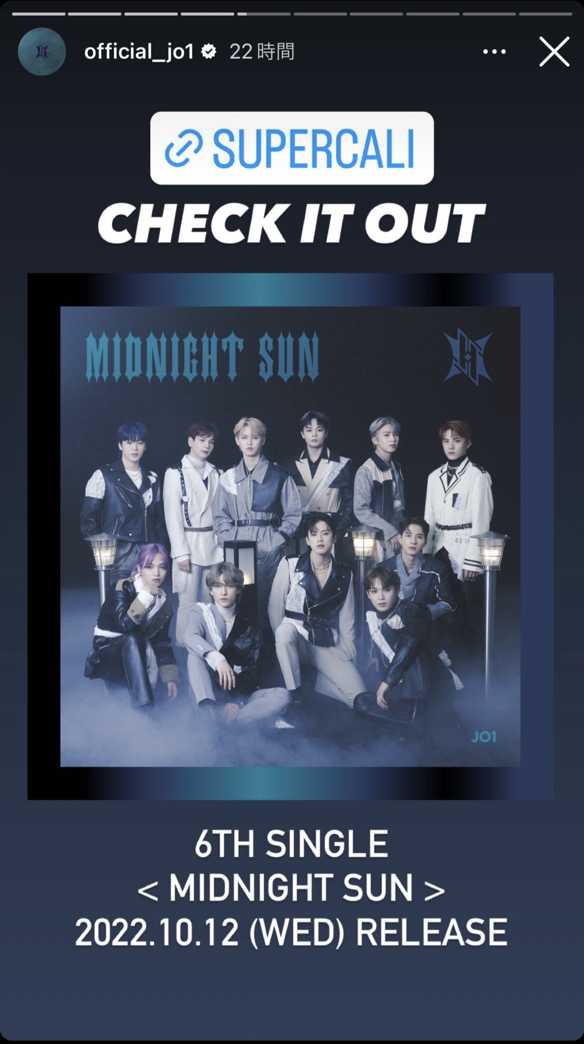 JO1情報更新 on Twitter: "#JO1 公式Instagram ⭐️#SuperCali DIGITAL RELEASE →JO1 ストーリー ︎ https://t.co ...
