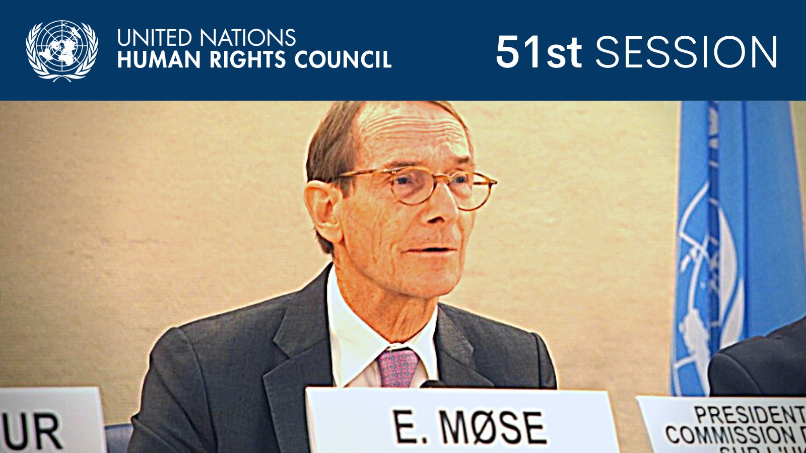 UN Human Rights Council on Twitter: "At #HRC51, Erik Mose, chair of the Commission of Inquiry on ...
