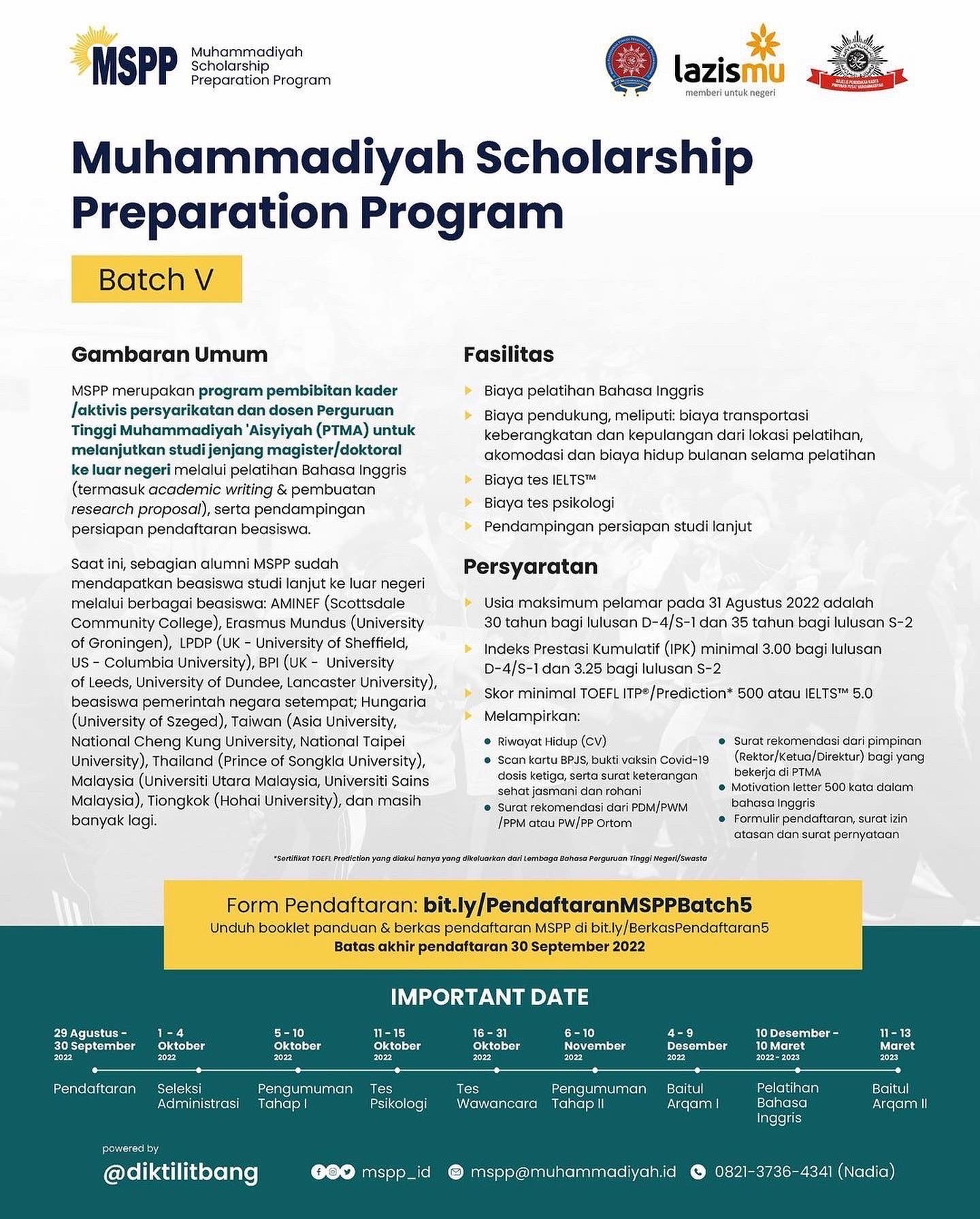 Muhammadiyah Scholarship Preparation Program on Twitter: Muhammadiyah Scholarship Preparation Program on Twitter: