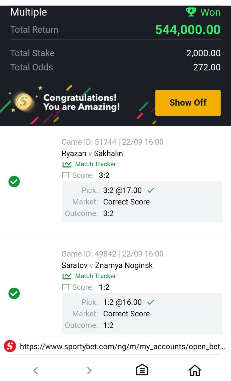Today correct score store