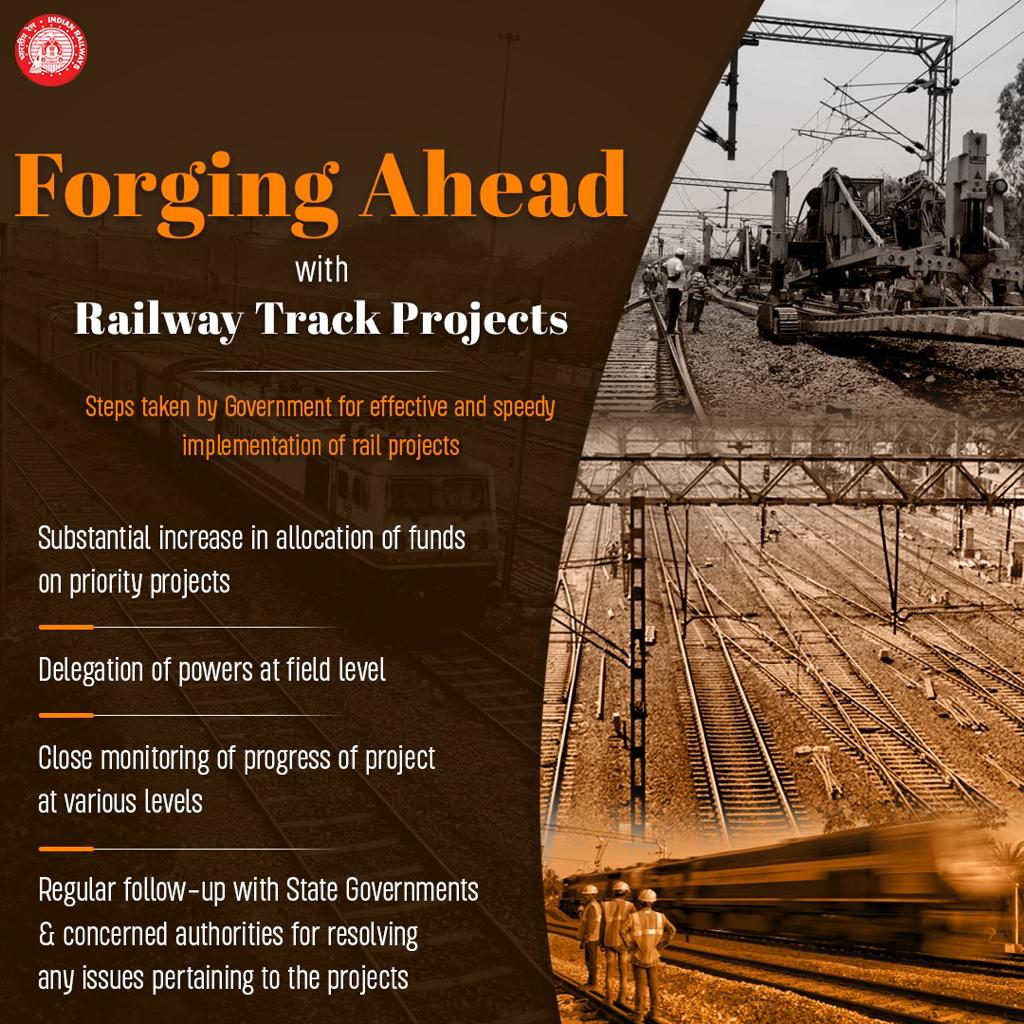 Ministry of Railways on Twitter: "Railways prioritising early completion of Railway Track ...