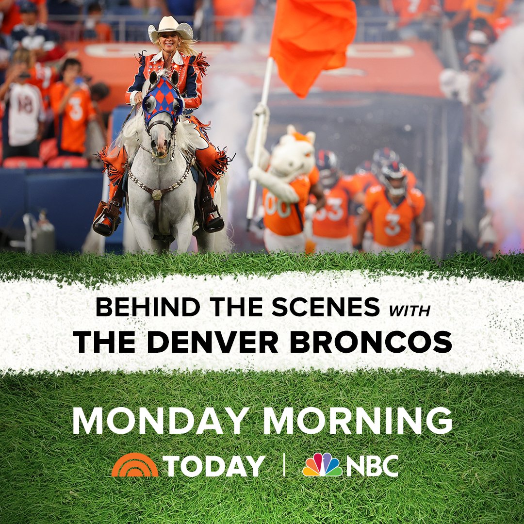 On Monday, @AlRoker is going behind the scenes with the Denver @Broncos ...