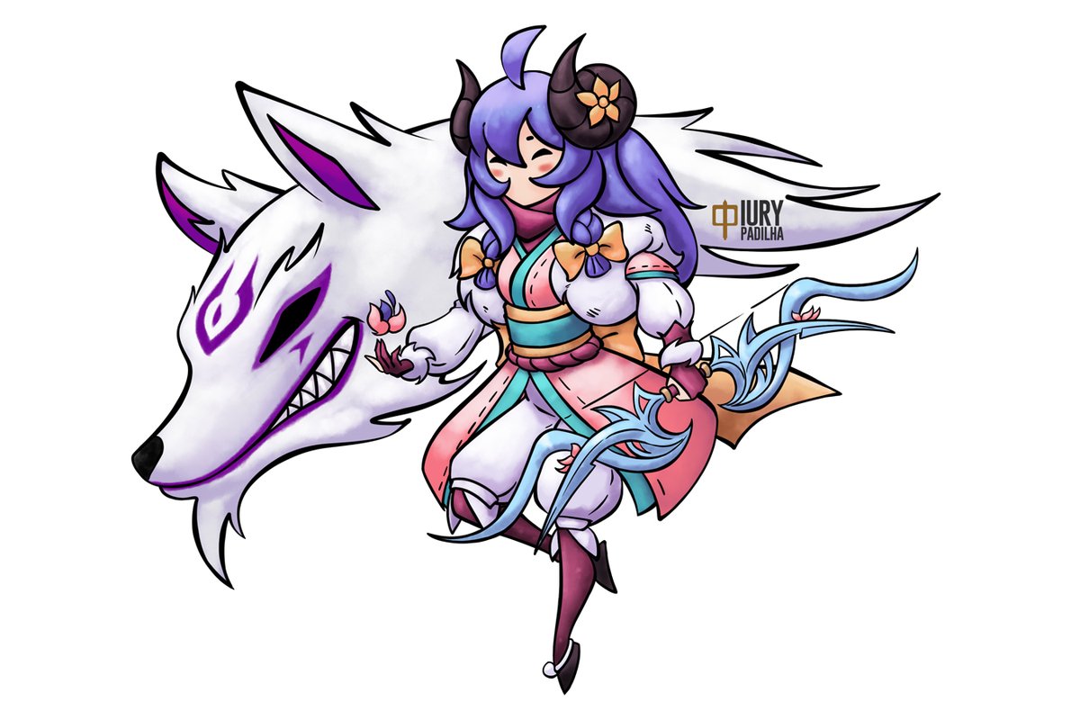 Iury Padilha Art Account on Twitter: "League of Legends and Okami with cute Spirit Blossom ...
