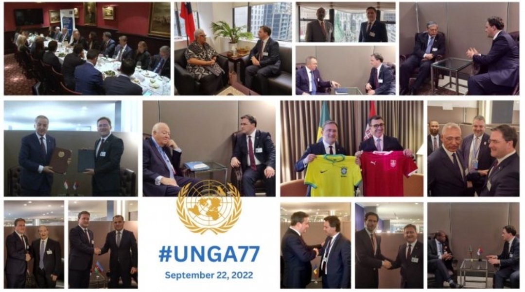 Serbia in Zambia on Twitter: "During 4th day of #UNGA77 #Serbian MFA #Selakovic met with 20 ...