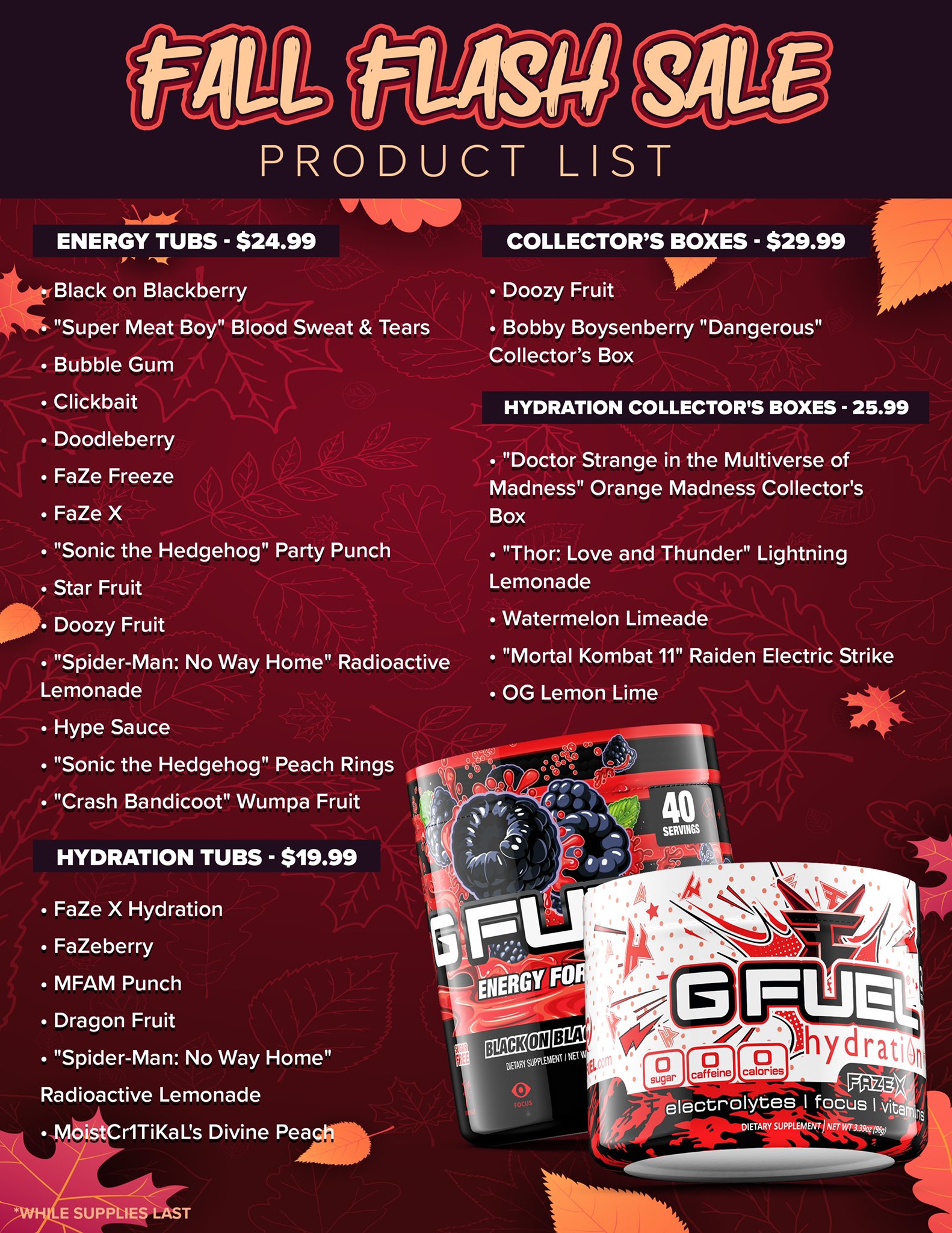Cahlaflour on Twitter: "Did you hear? @GFuelEnergy is having a huge sale right now AND it can be ...