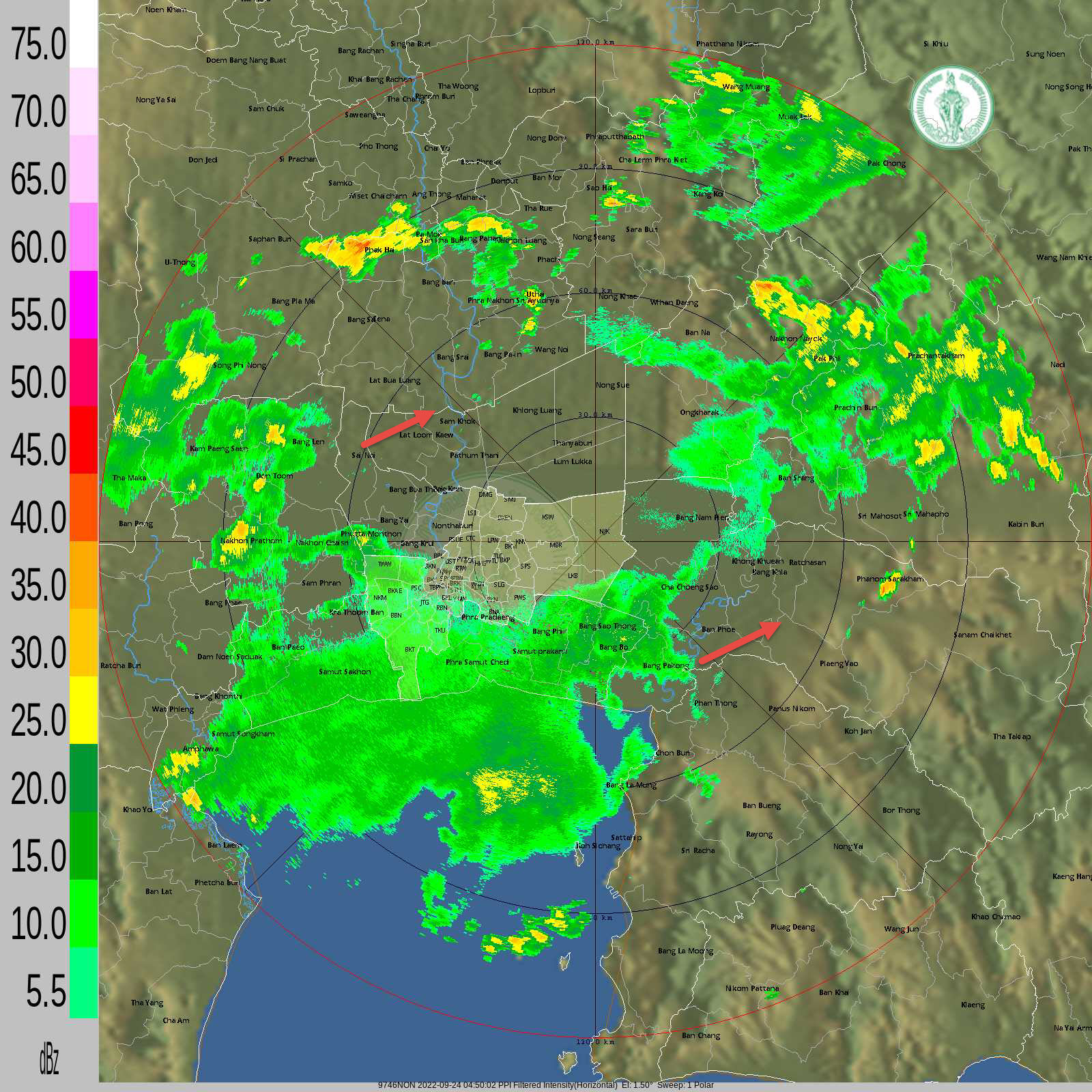JS100 on Twitter: "05:05 #ฝนตก ปกคลุมพื้นที่เขตฝั่งธนบุรี https://t.co/z6rdm5UKTt" / Twitter