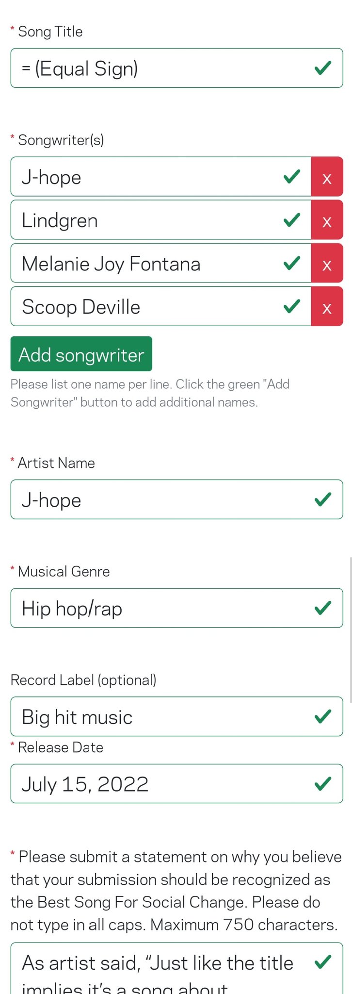 Turu⁷🌸 on Twitter: "Voting tutorial (here- Equal sign) for Grammy's song for social cause. Go to ...