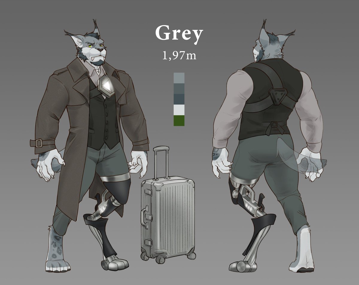 Russell Fox on Twitter: "Refsheet for @DjoJta of his character Grey, from his ongoing novel ...