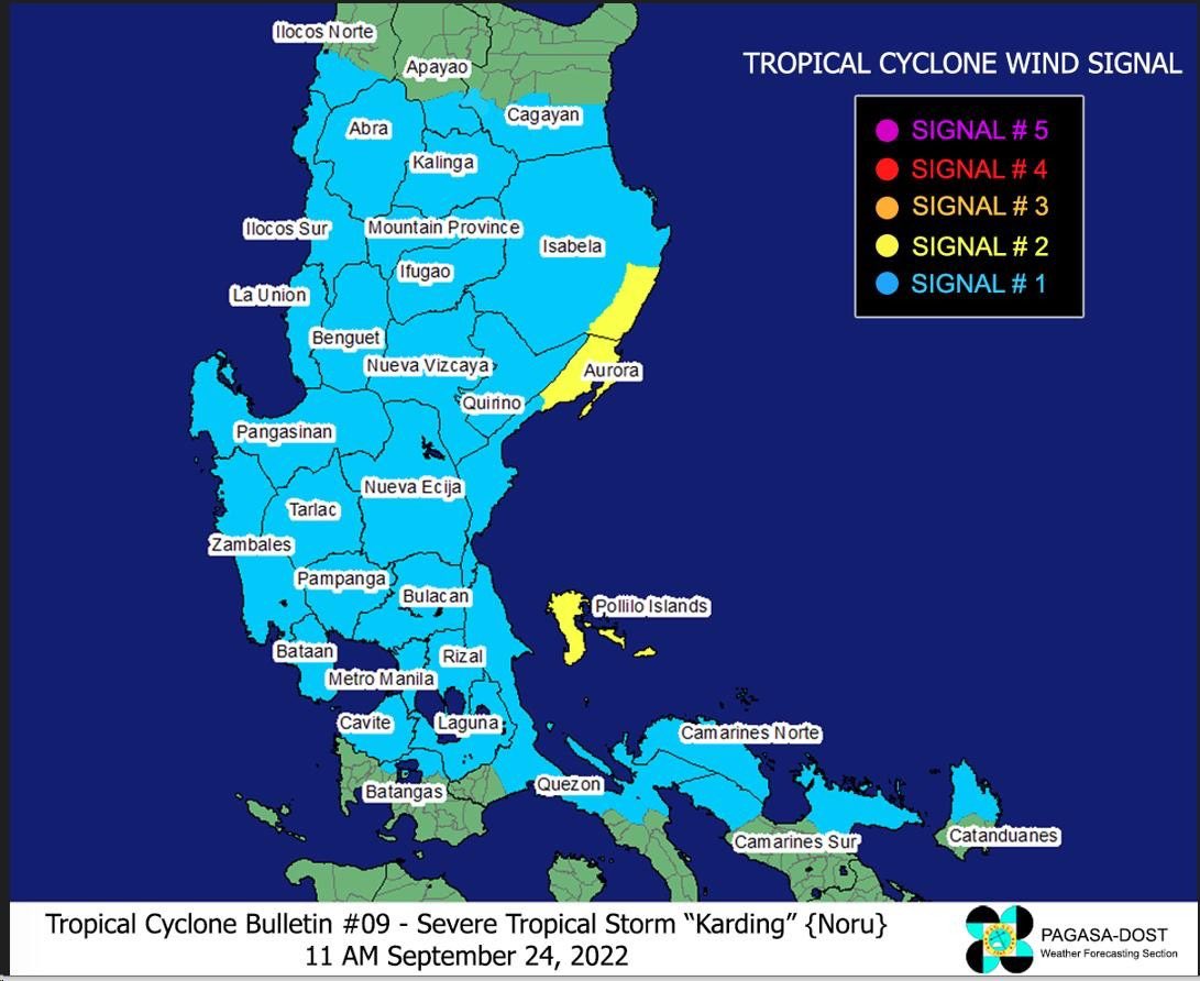 Ariel Rojas on Twitter: "Wind signal no. 2 now up in southeastern Isabela, northern Aurora, and ...