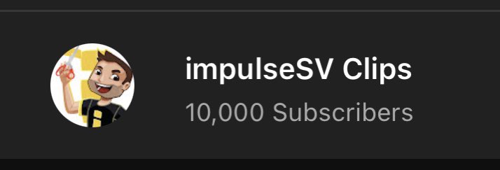 impulseSV on Twitter: "10 thousand subscribers already! Thanks for the support on the new clips ...