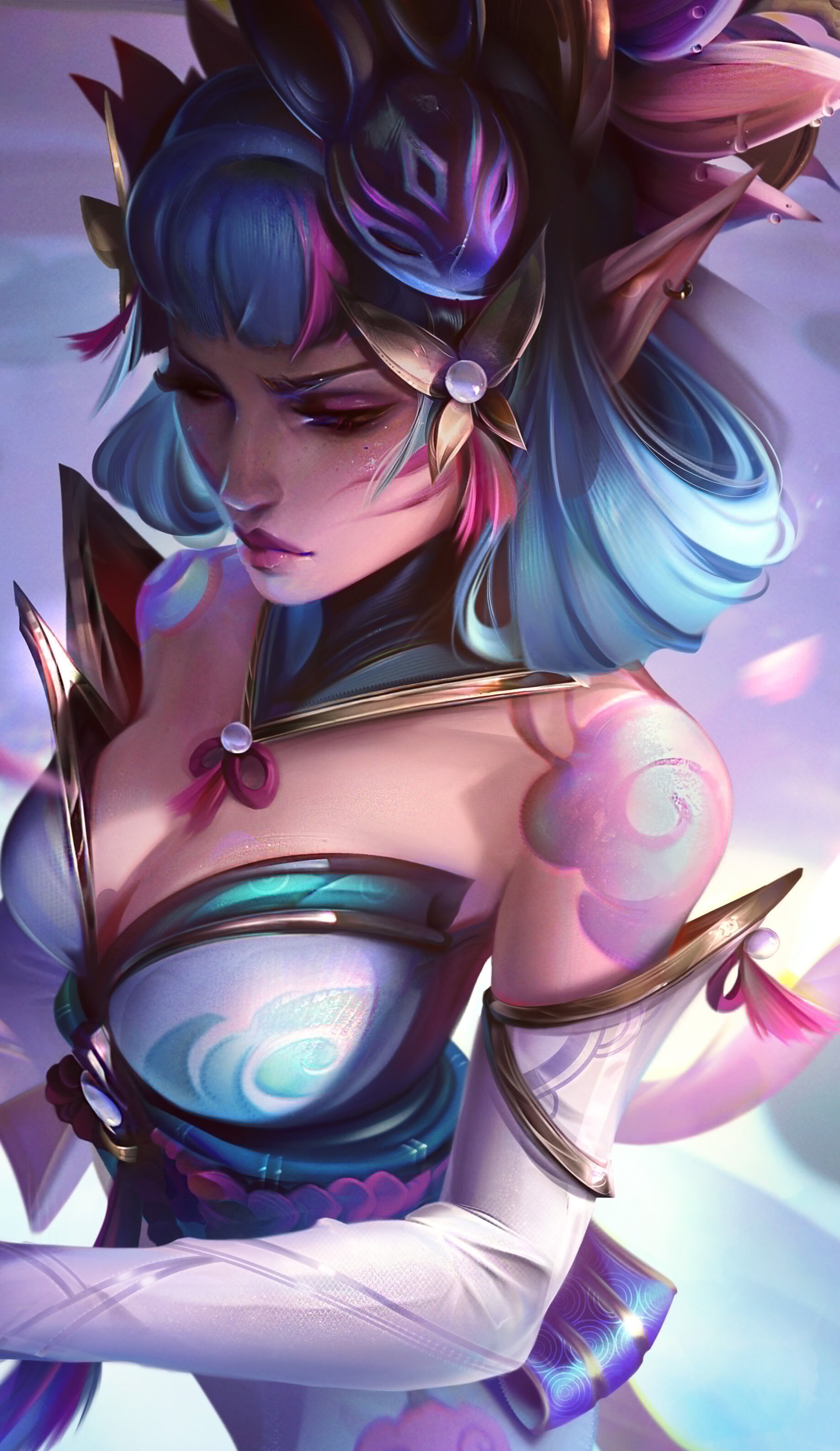Jumaralo Hex on Twitter: "Spirit Blossom Evelynn SplashArt & Sketches - League of Legends by ...