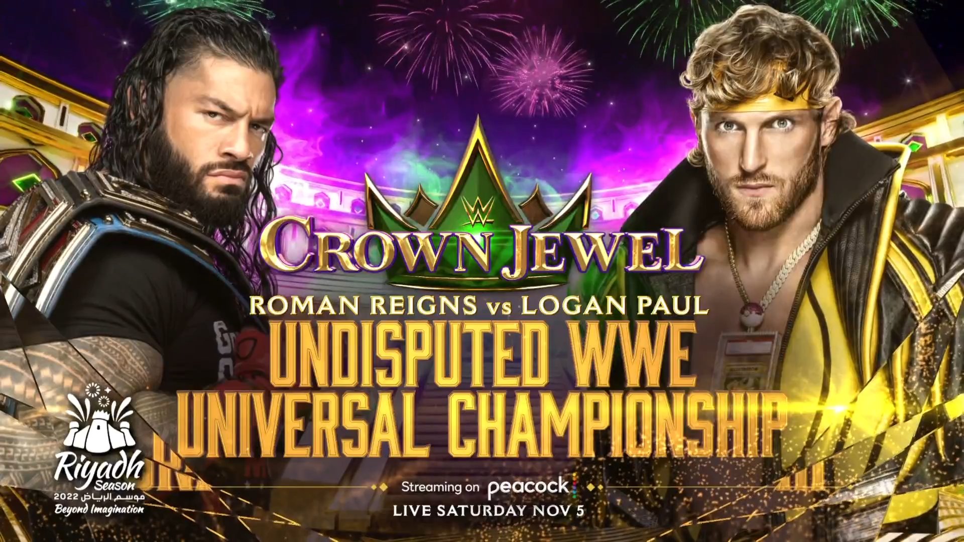 WWE on Twitter: "It goes down at #CrownJewel! @WWERomanReigns vs. @LoganPaul for the Undisputed ...