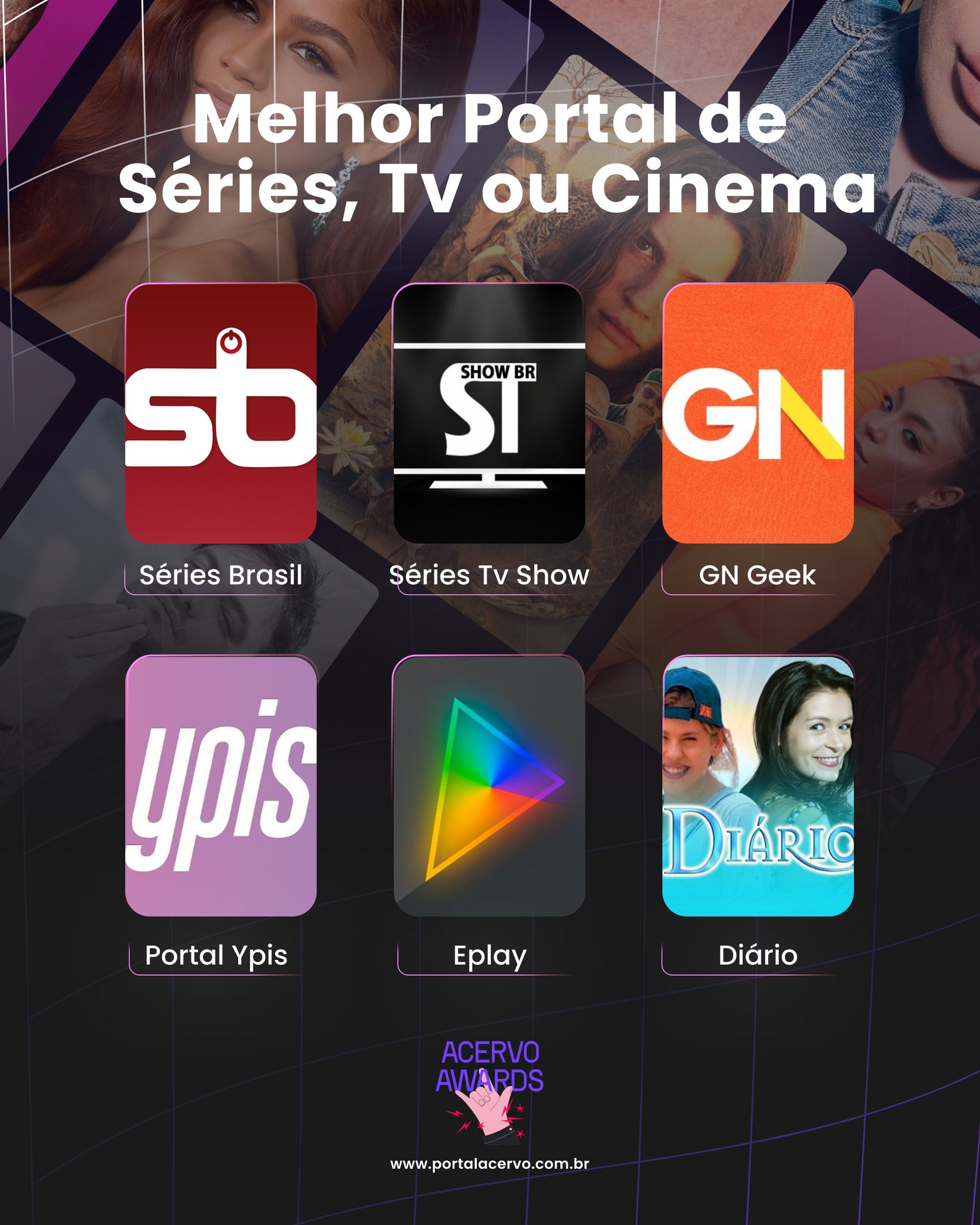 ACERVO • #AcervoAwards on Twitter: "ACERVO AWARDS: Indicados na categoria “Melhor Portal de ...