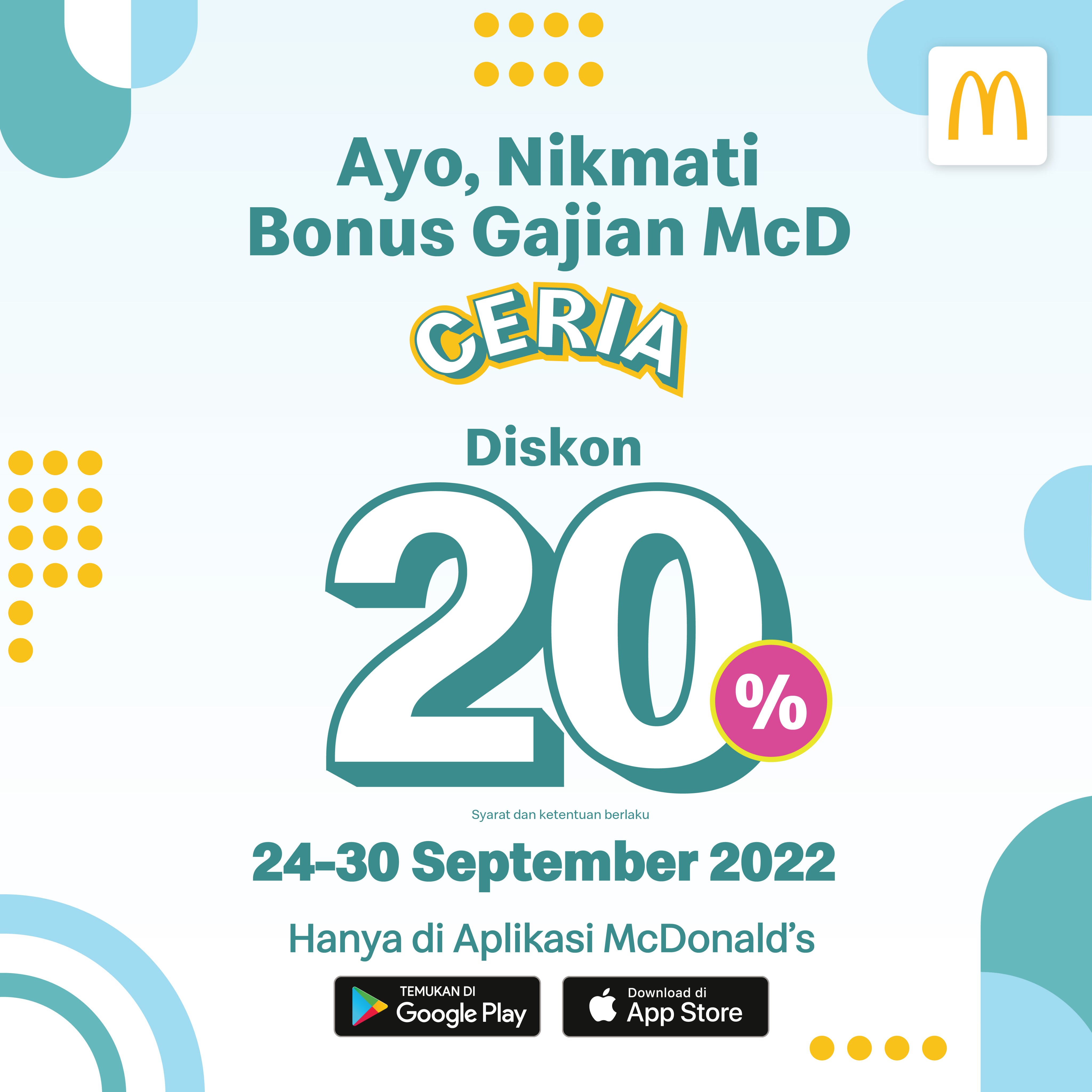 McDonald's Indonesia on Twitter: "Jadi makin ceria karena Bonus Gajian McD Ceria hadir di hari ...