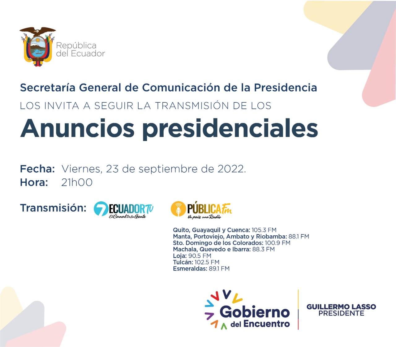 Guillermo Lasso On Twitter Rt Comunicacionec TransmisiÓn En Vivo