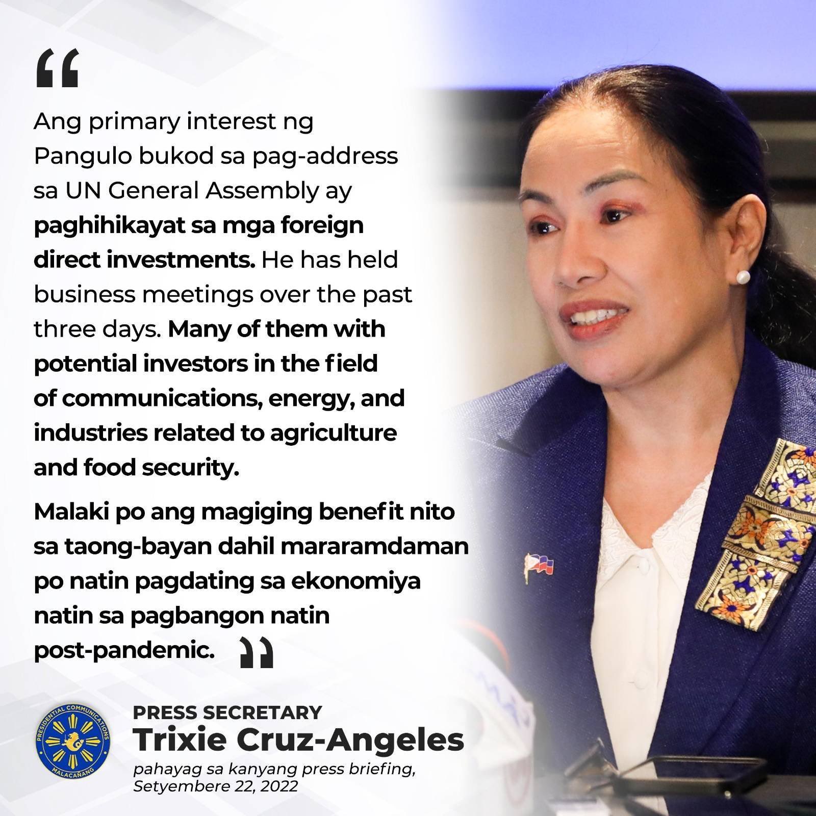 Office of the Press Secretary on Twitter: "Ibinahagi ni Press Secretary Trixie Cruz-Angeles sa ...