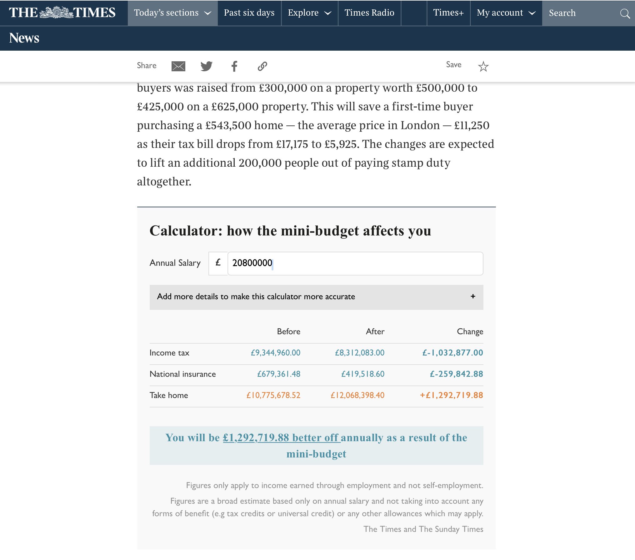 Kieran Maguire on Twitter: "If Cristiano Ronaldo uses @thetimes tax calculator following the ...