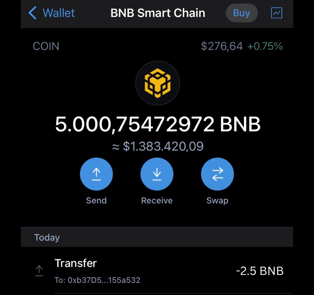 BNB YIELD on Twitter: "🎁15 $BNB will sent to your Wallet 🎁 A person who retweets, follows me and ...
