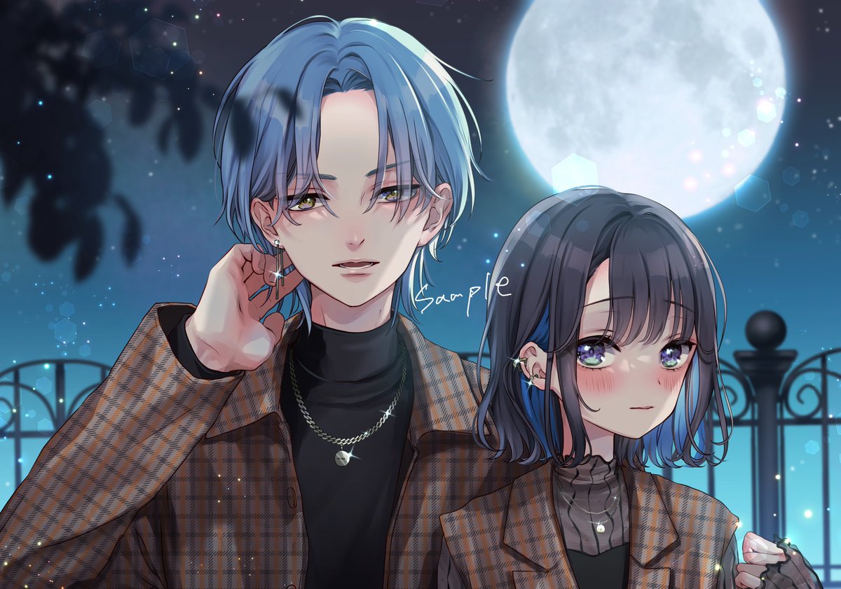 「背景あり秋服ペア画でした 」|どらまこ🦙💭7月から料金変更のイラスト