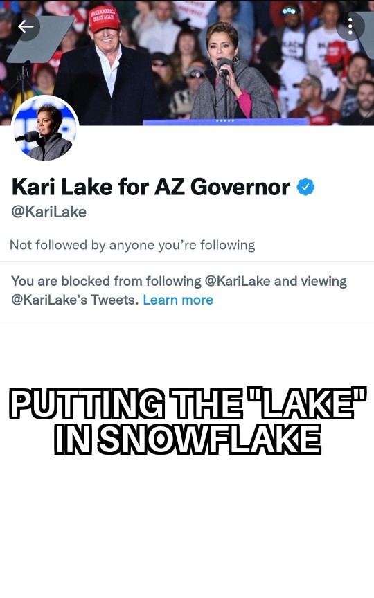 Blocked by Kari Lake | Support Group /s on Twitter: Blocked by Kari Lake | Support Group /s on Twitter: