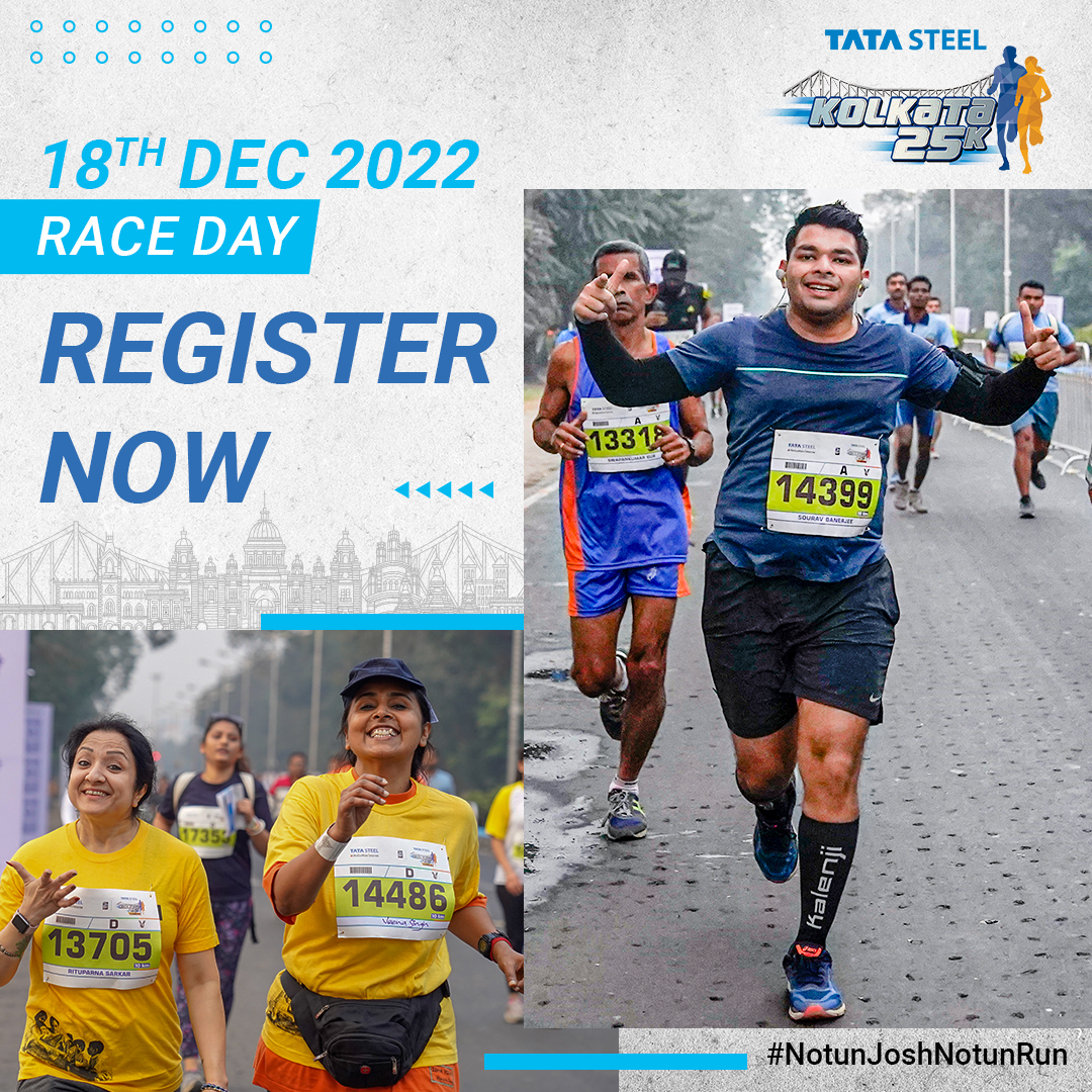 Tata Steel on Twitter: "RT @TSK25K: Kolkata, it's time. Get set and REGISTER. 🤩🙌🏽 Be a part of ...