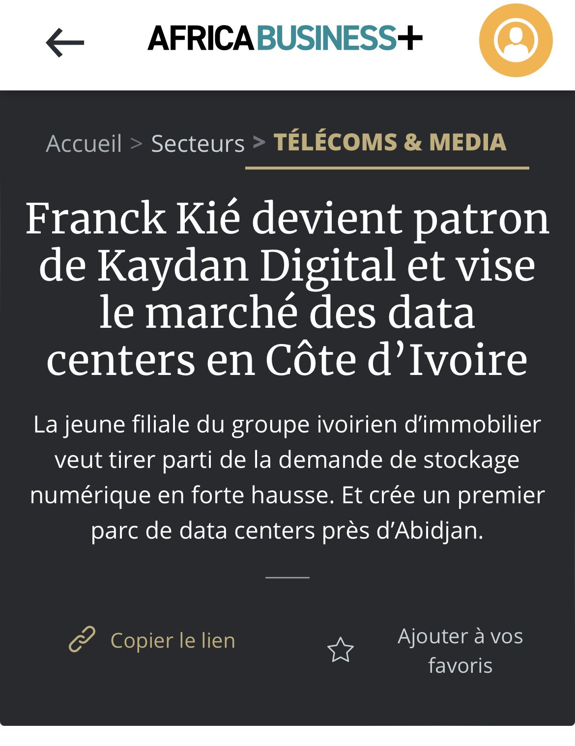 Franck Kié on Twitter: "Heureux d’avoir pris la tête de Kaydan Digital en plus de mes fonctions ...