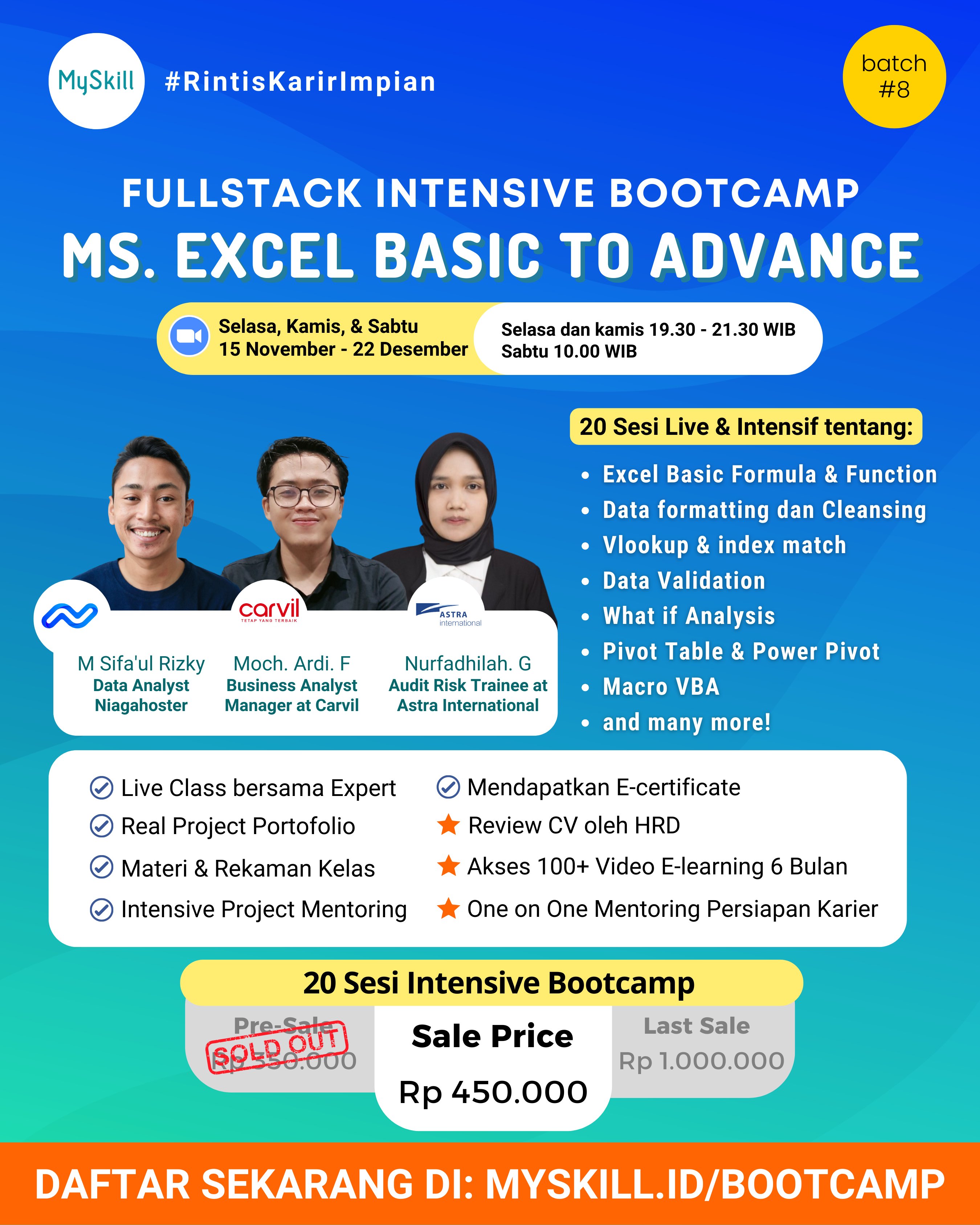 MySkill - Si Paling Belajar 💎 on Twitter: "😃Intensive Bootcamp : Ms Excel Basic To Advance😃 20 ...