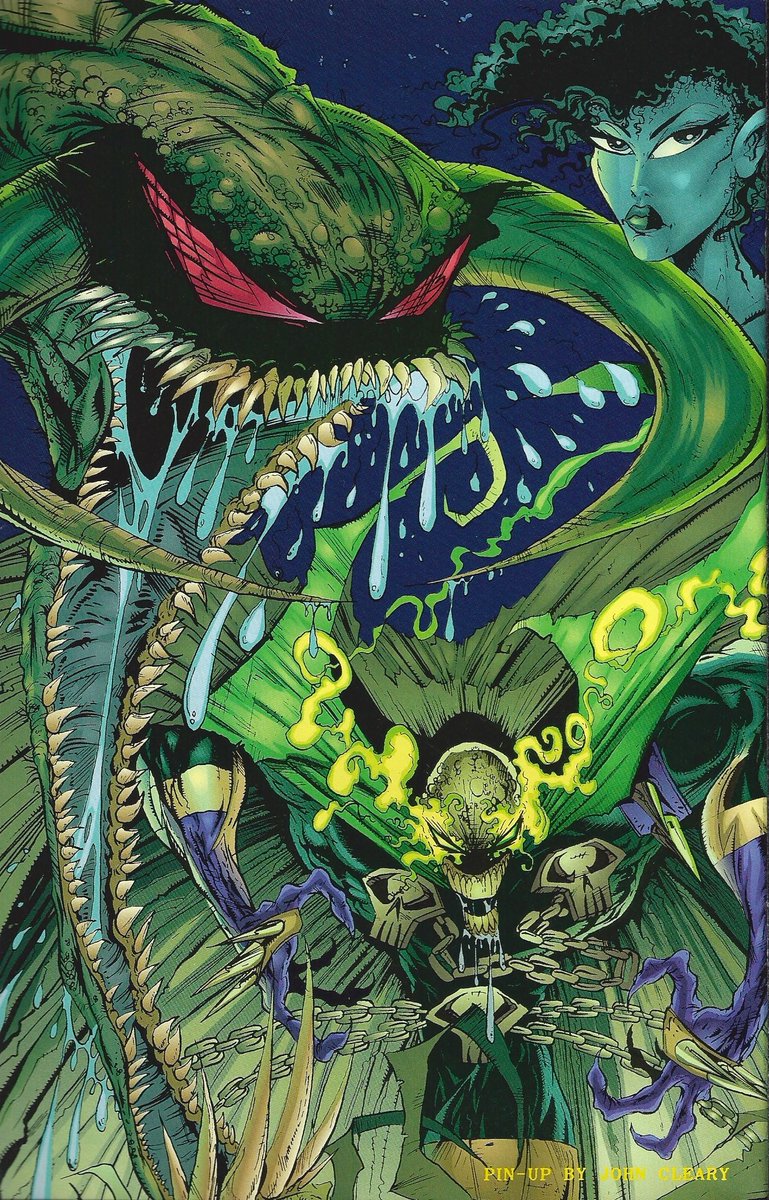 Daily Spawn Archive on Twitter: "Spawn & Violator pin-up (1994). Art by John Cleary #Spawn"