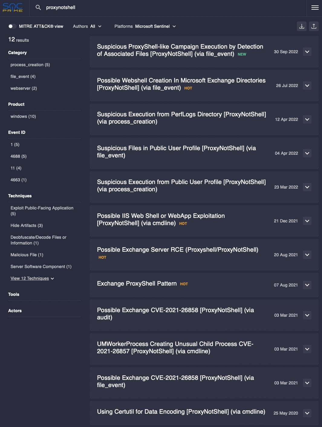 Andrii Bezverkhyi on Twitter: "12 Sigma rules for CVE-2022-41040 & CVE-2022-41082 aka # ...
