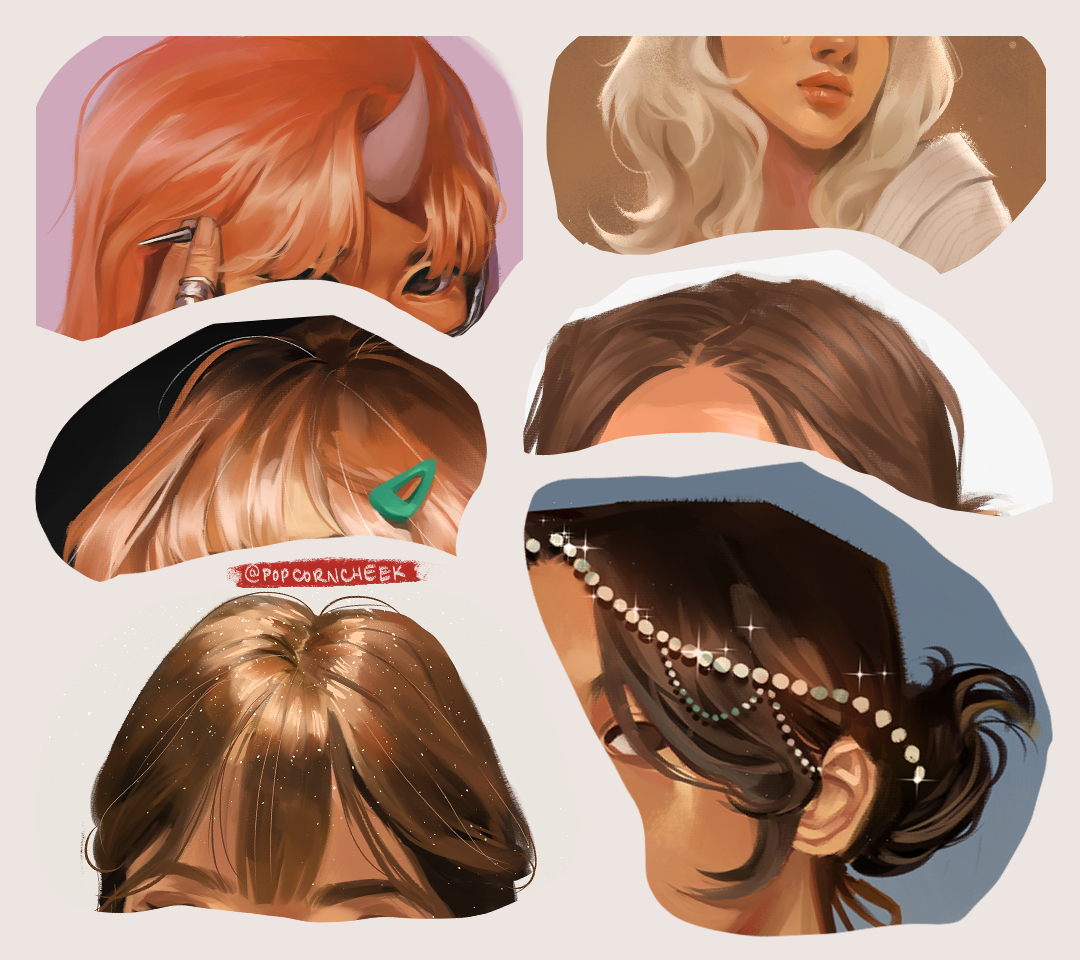 yela ☁️ | COMMS OPEN! on Twitter: "bad at explaining but here's how i paint hair https://t.co ...