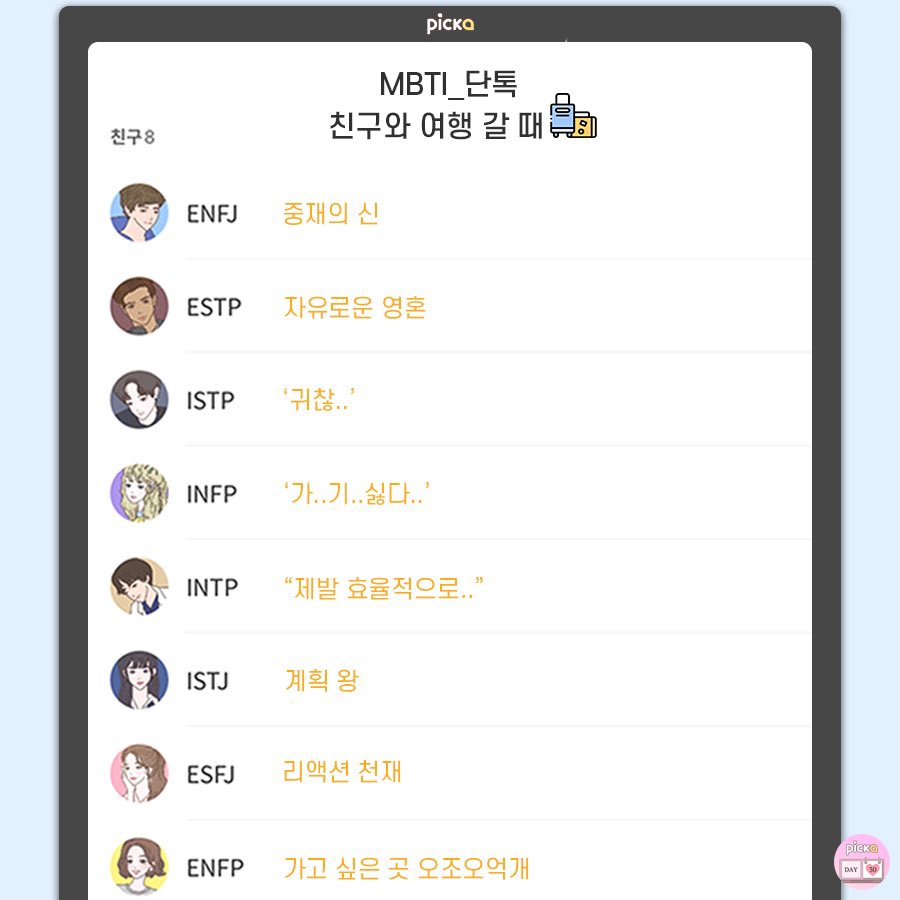 📌PICKAFESS OPEN 💌 on Twitter: "ini mbti officialnya anak2 tdl! season 1 yaa.. di save save (cr ...