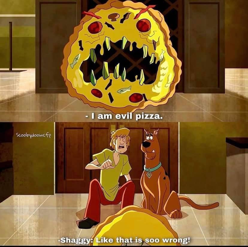 Scooby Doo Eet Pizza