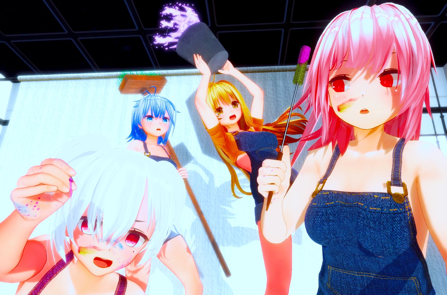 ゆっけ@COM3D2 on Twitter: "健全なヒロイン達とお絵描き これが私達のスプラトゥーンだ!!（違う #COM3D2 #カスタムオーダーメイド3D https://t.co ...