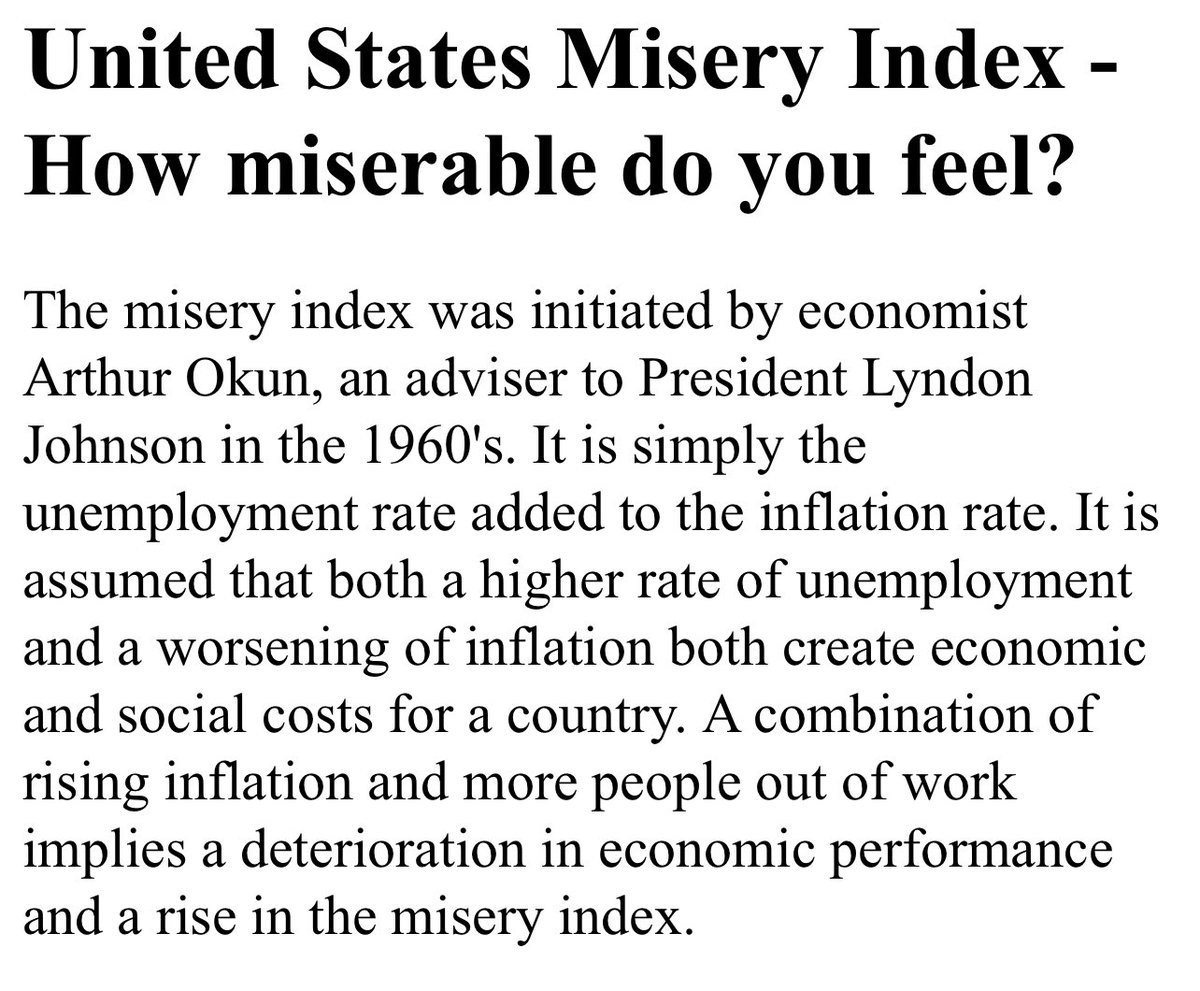 🧵 Studying 1968 to 1982 using the Misery Index (inflation and ...