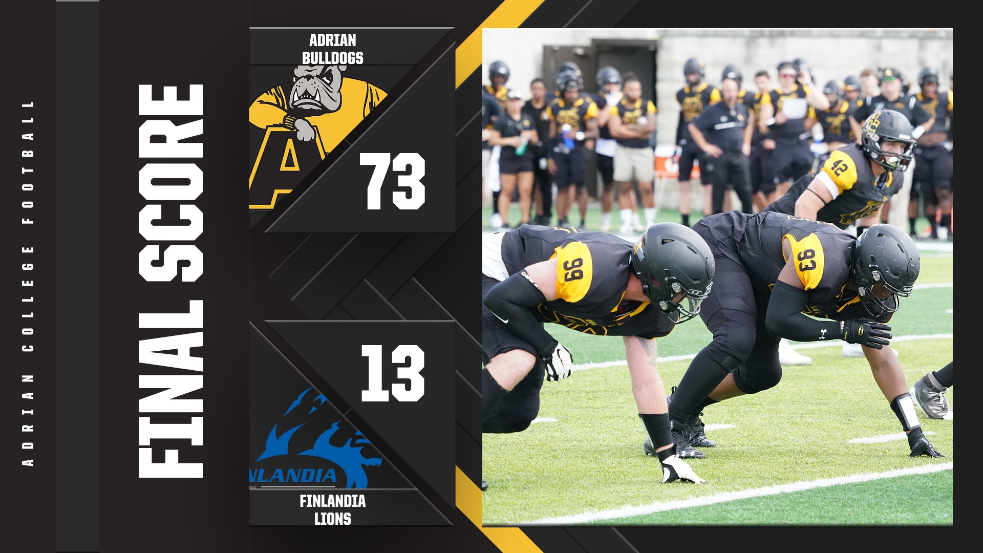 Adrian Bulldogs Football Senior Day