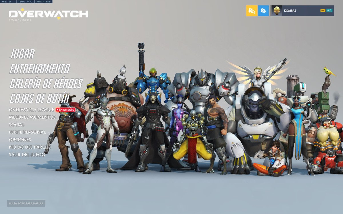 Han actualizado el menú principal de OW1 - Discusión General ...