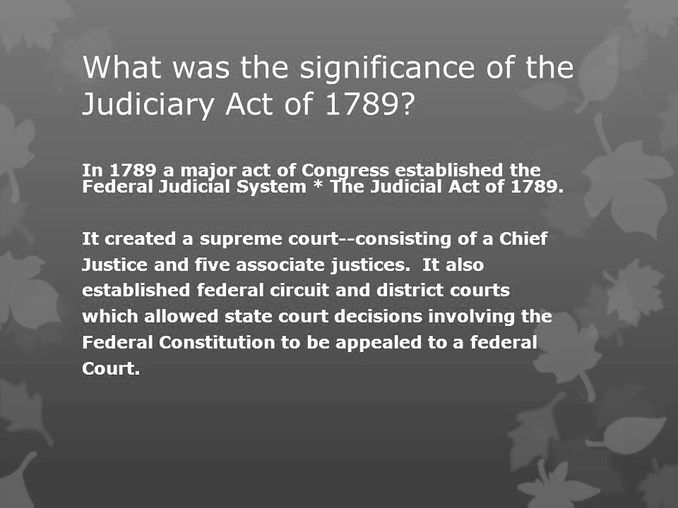 Judiciary Act Of 1801